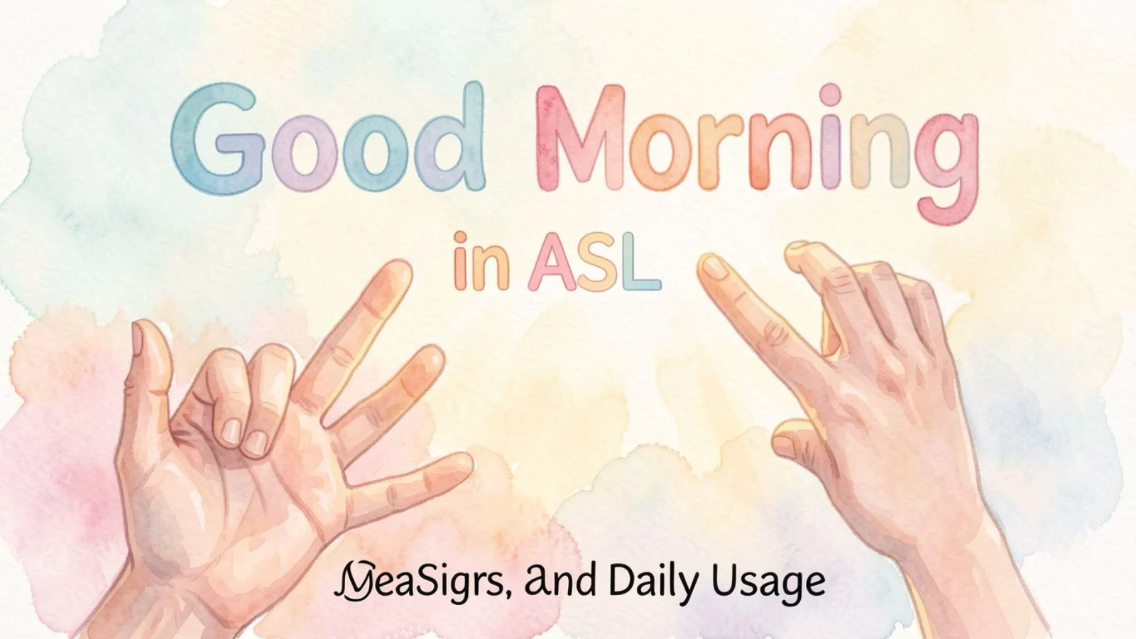 Good Morning in ASL: Meaning, Signs, and Daily Usage