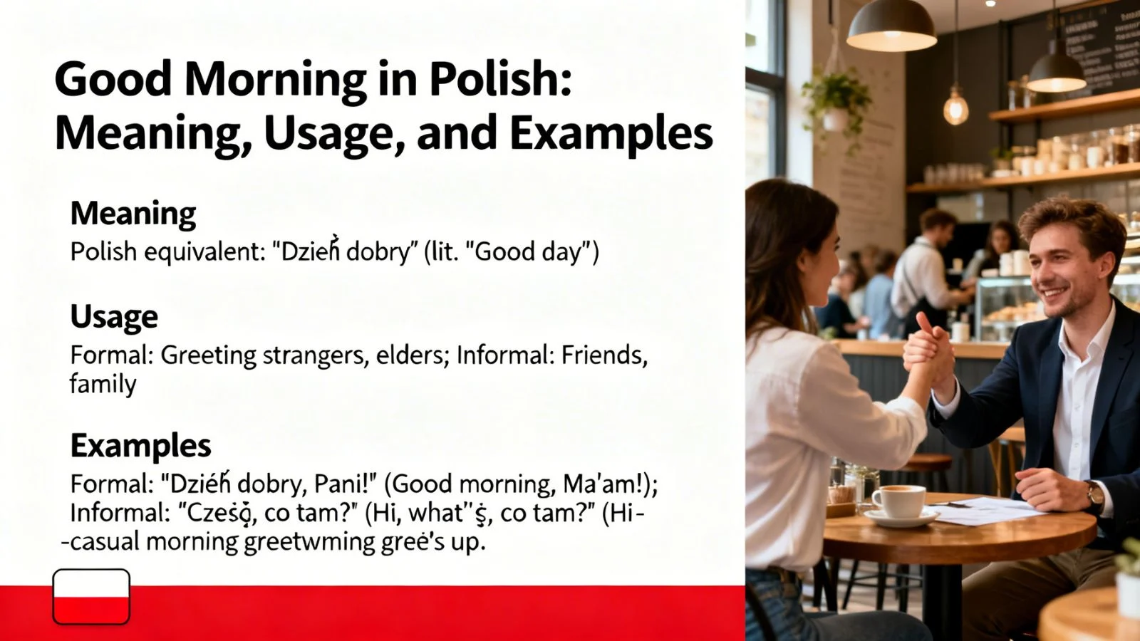 Good Morning in Polish Meaning, Usage, and Examples